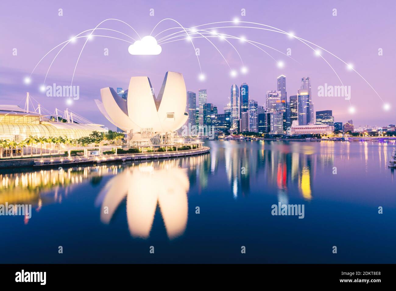 Singapore, Wireless Connection Network Concept Stock Photo - Alamy