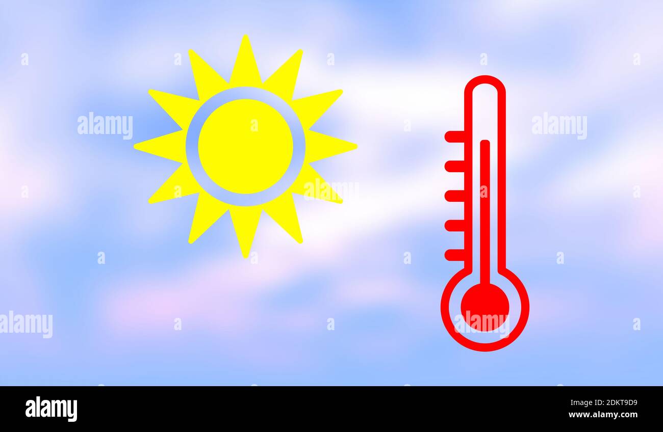 Illustration of a heat wave concept Stock Photo - Alamy