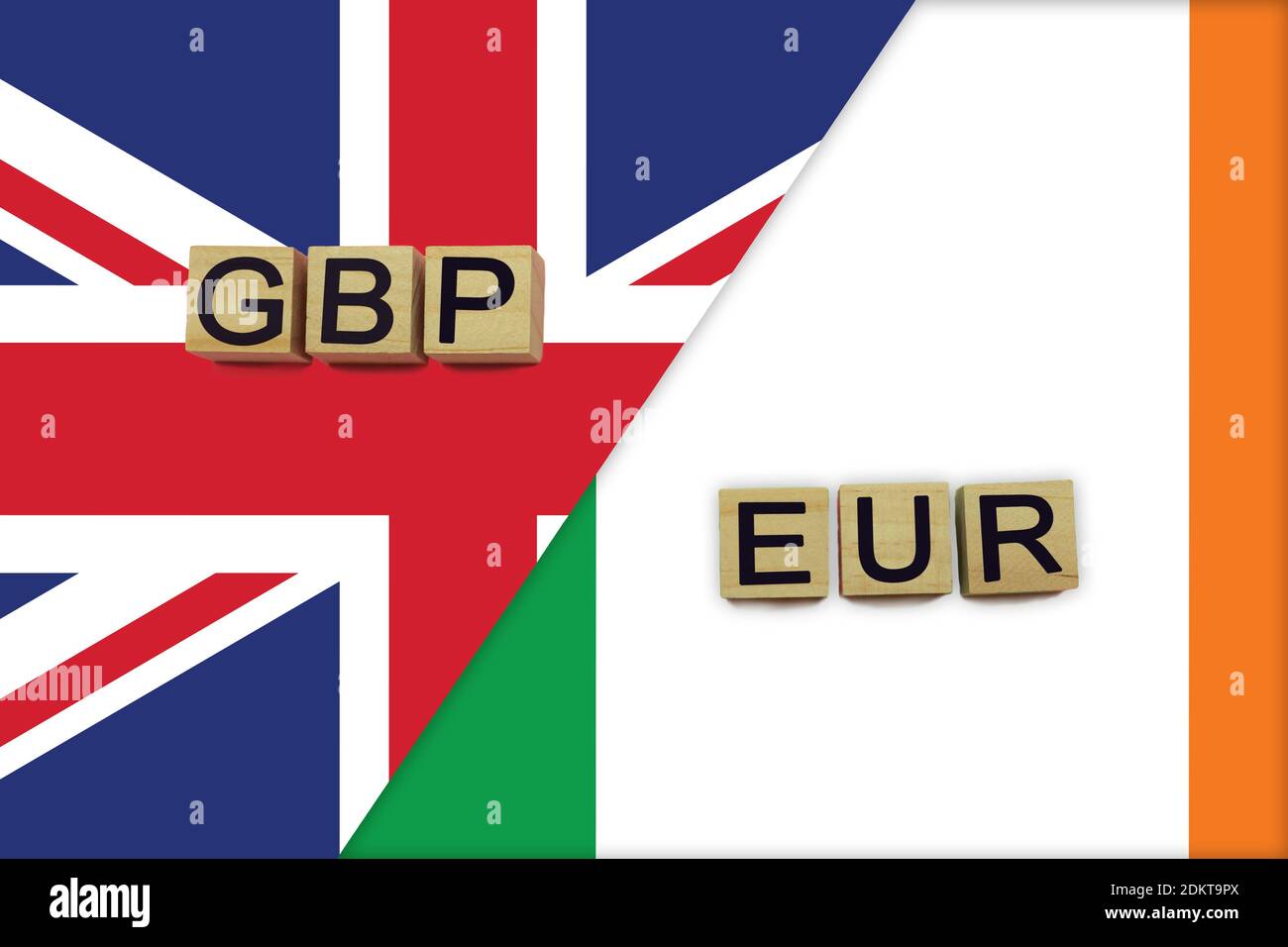 United Kingdom and Ireland currencies codes on national flags ...