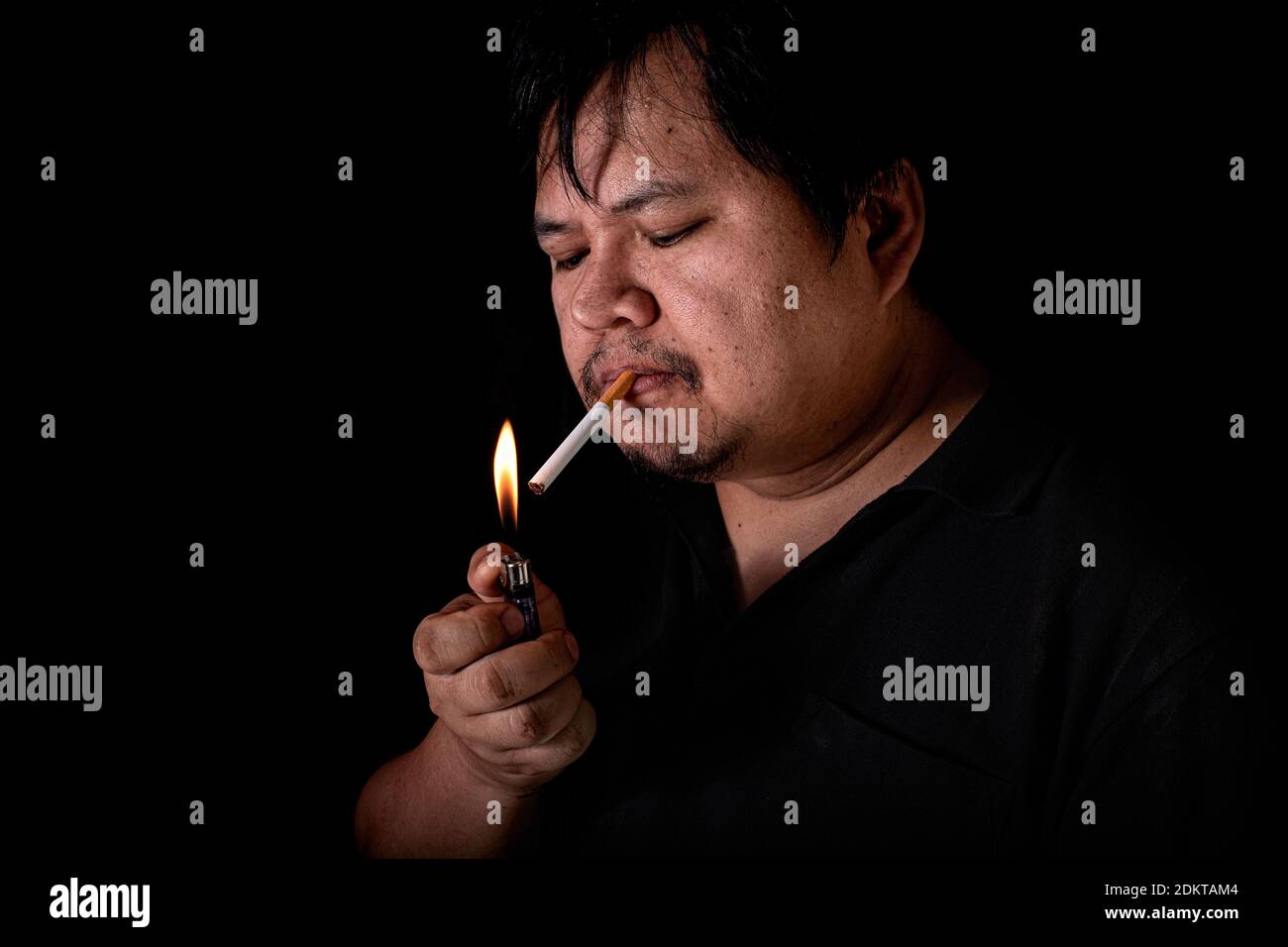 Fat person with cigarette hi-res stock photography and images - Alamy