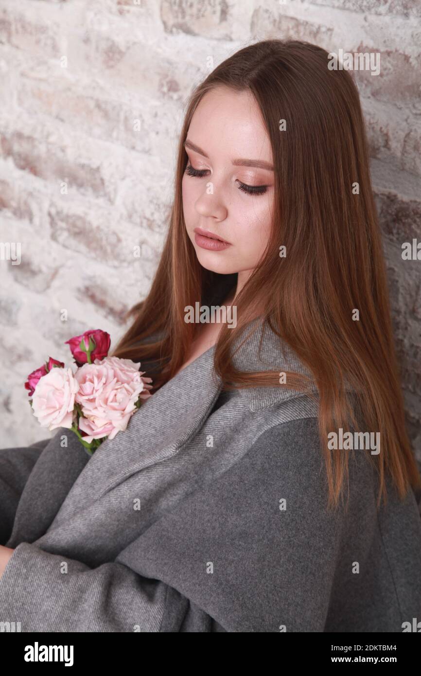 Fashion model wearing rose hi-res stock photography and images - Alamy