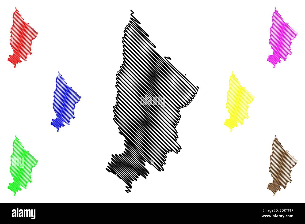 Baringo County (Republic of Kenya, Rift Valley Province) map vector ...