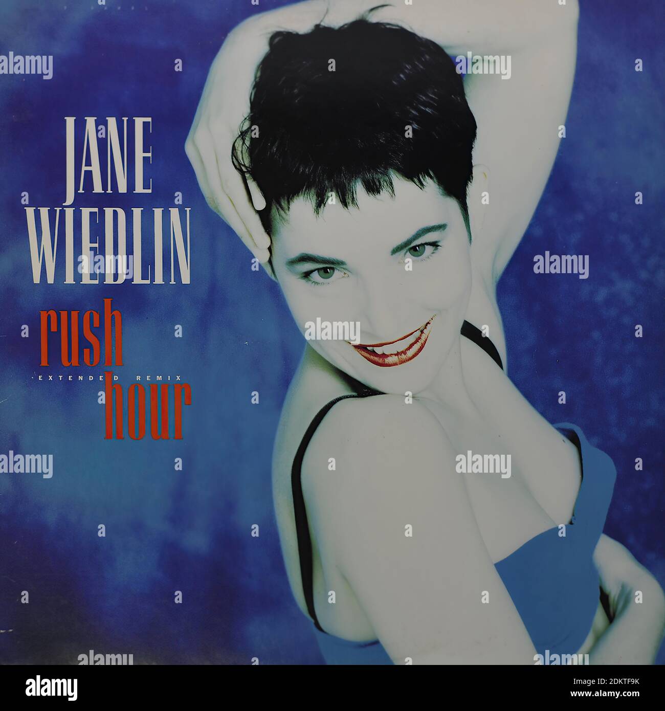 JANE WIEDLIN RUSH HOUR 12 Maxi - Vintage Vinyl Record Cover Stock Photo ...