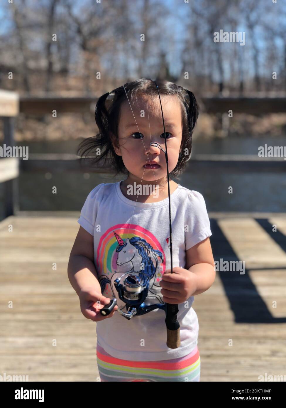 3 girls are fishing hi-res stock photography and images - Alamy