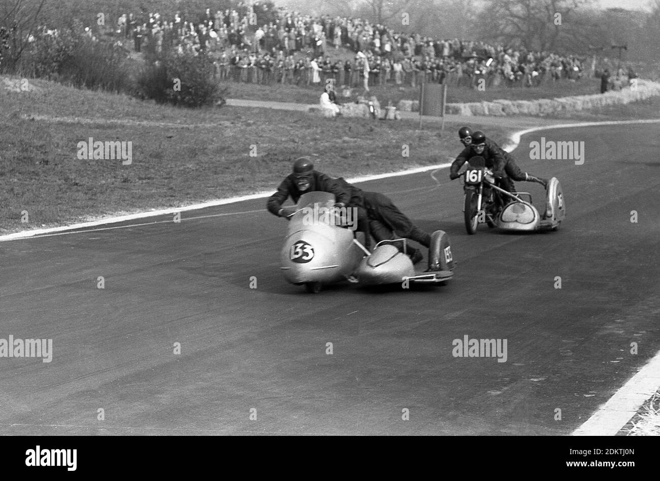 1950s, historical, motorcycle sidecar racing Stock Photo - Alamy
