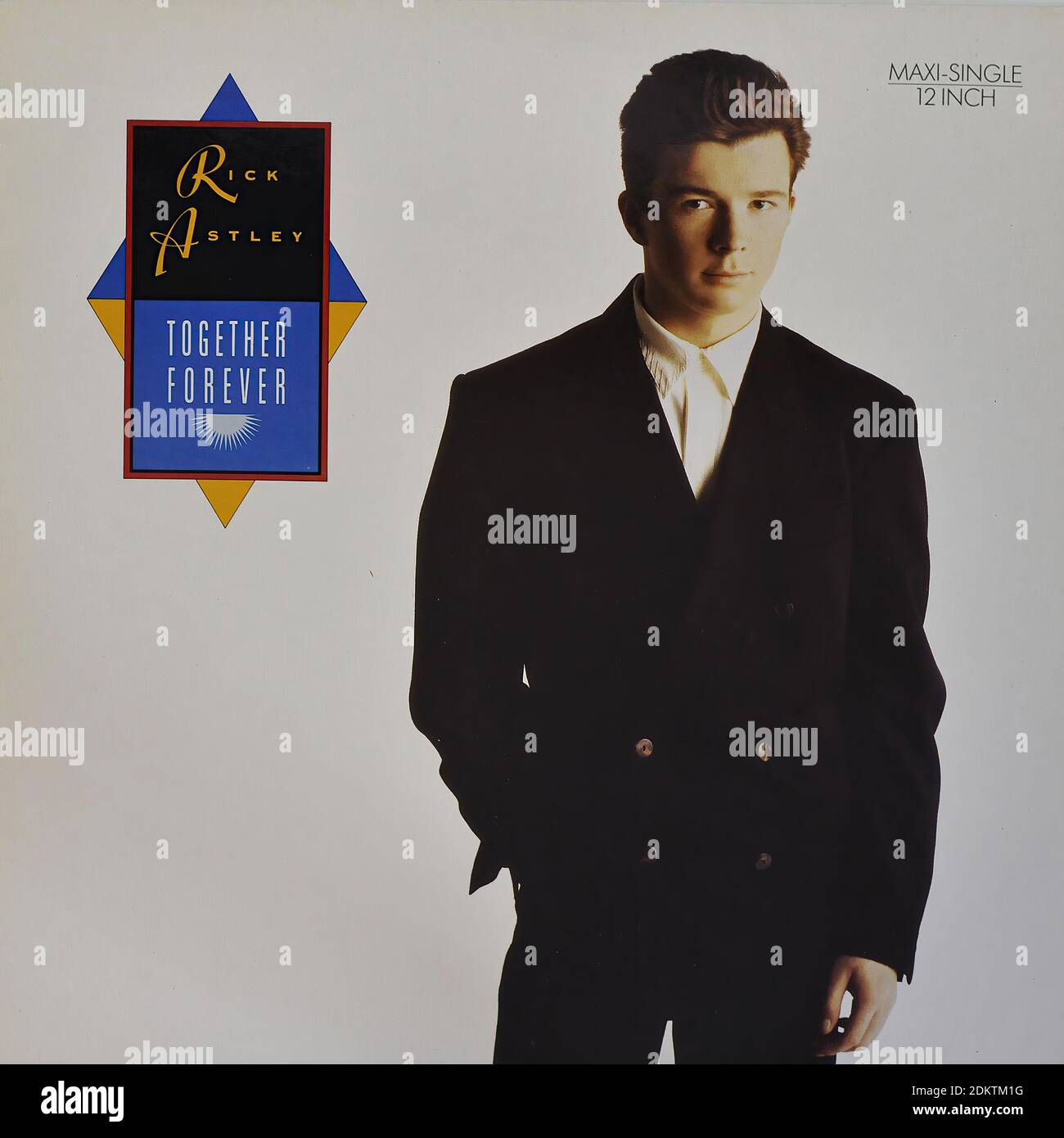 Rick Astley Together Forever - Vintage Vinyl Record Cover Stock Photo ...