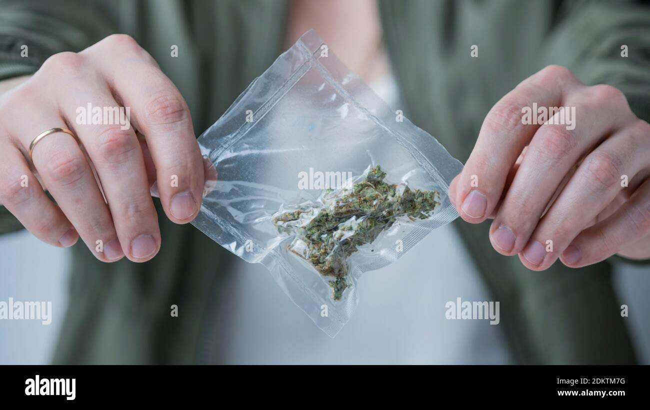 Cannabis in plastic bag hi-res stock photography and images - Alamy