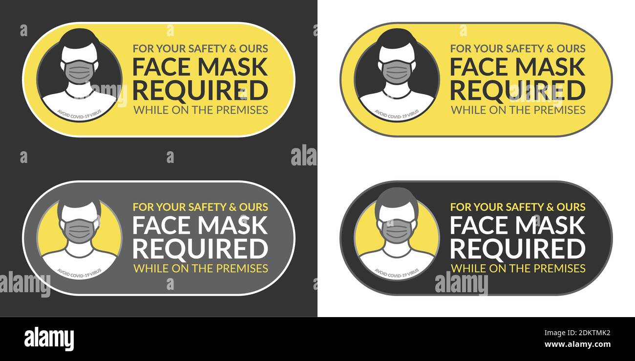 Wear face coverings Stock Vector Images - Alamy
