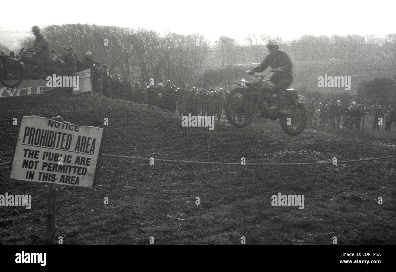 1950s, historical, motor cycle scramble, England, UK Stock Photo - Alamy