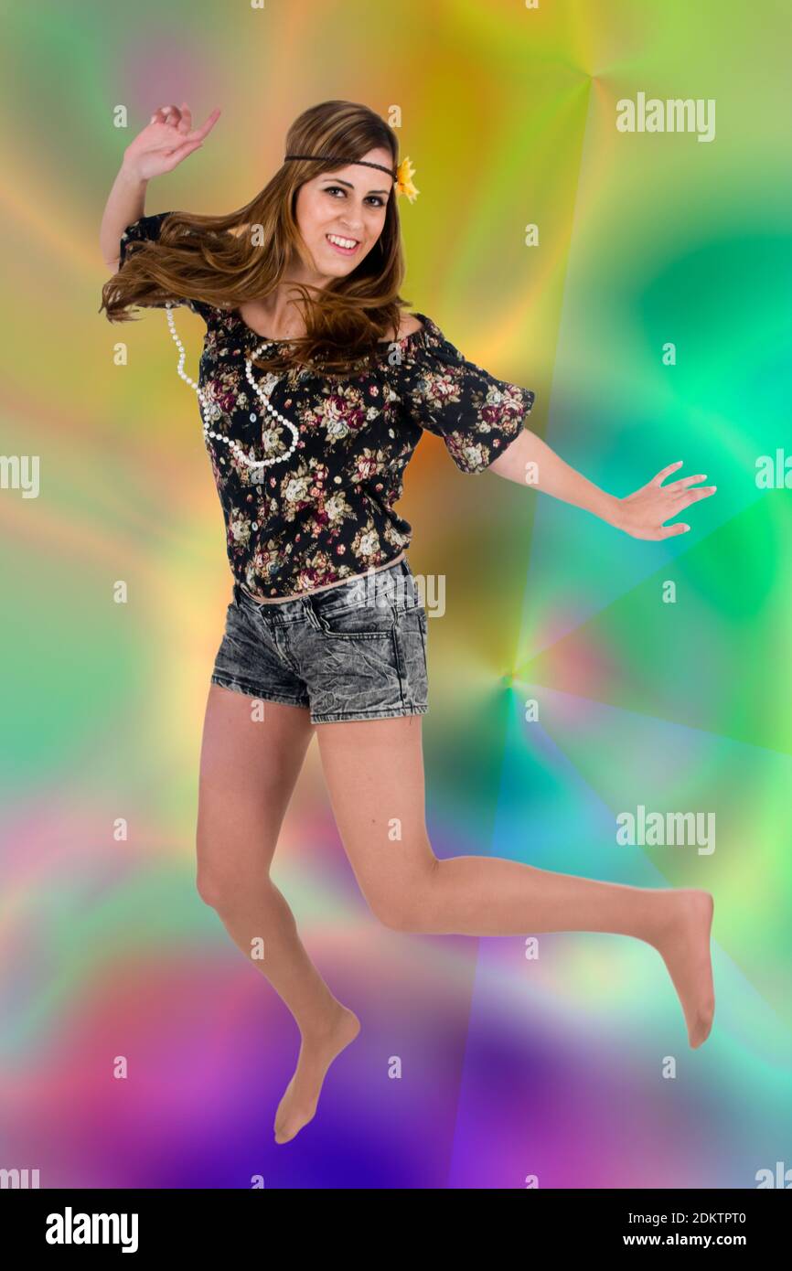 Girl hippies hi-res stock photography and images - Alamy