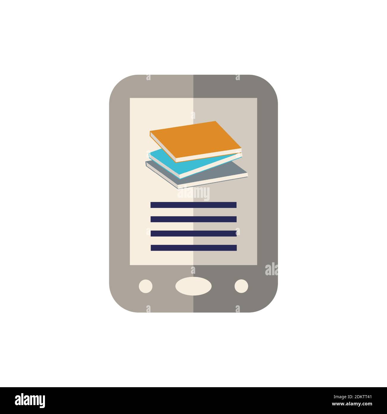 Digital Book flat icon. Color simple element from wearable devices ...