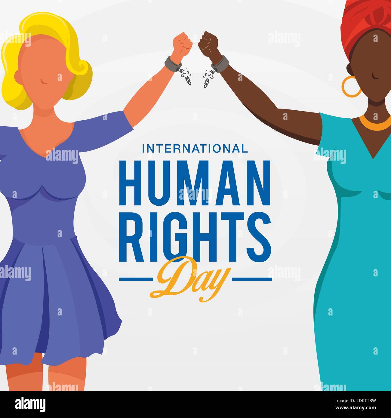 International human rights day background. peoples with different race ...