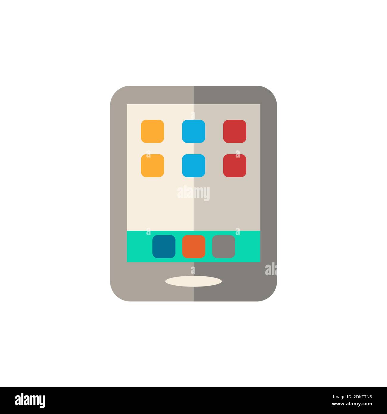Tablet Computer flat icon. Color simple element from wearable devices ...