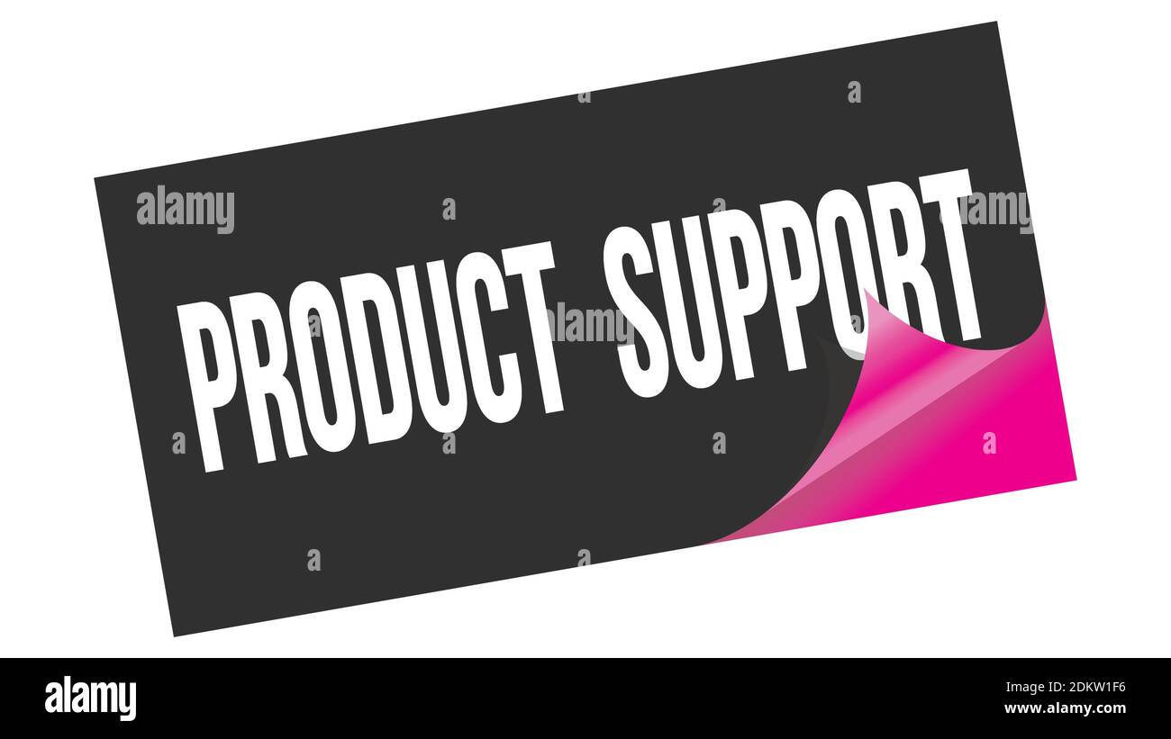 PRODUCT SUPPORT text written on black pink sticker stamp Stock Photo ...
