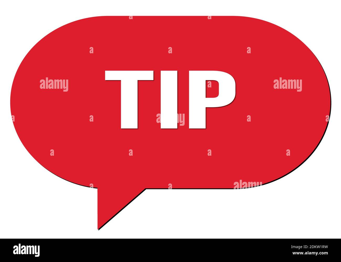 TIP text written in a red speech bubble stamp Stock Photo - Alamy