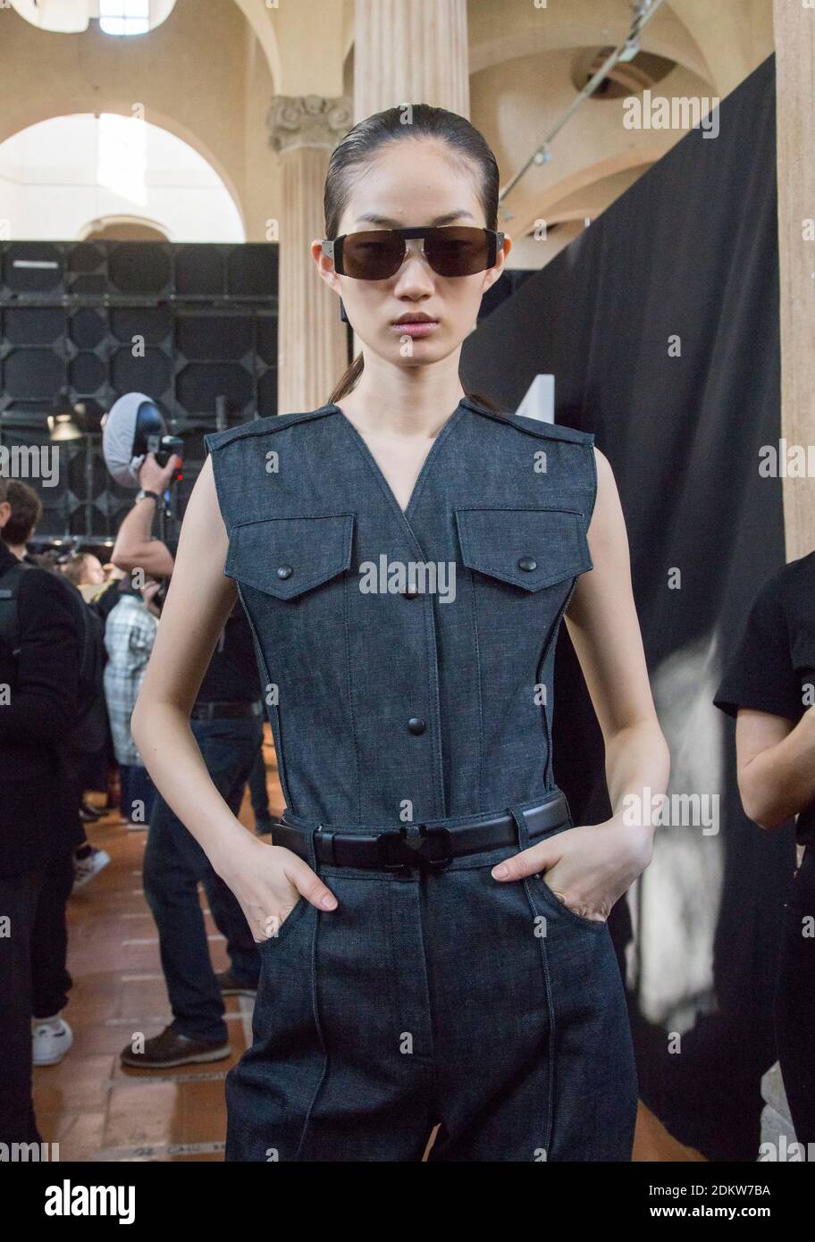 Model Hyunji Shin at Ferragamo fashion show, Milano, Italy February ...