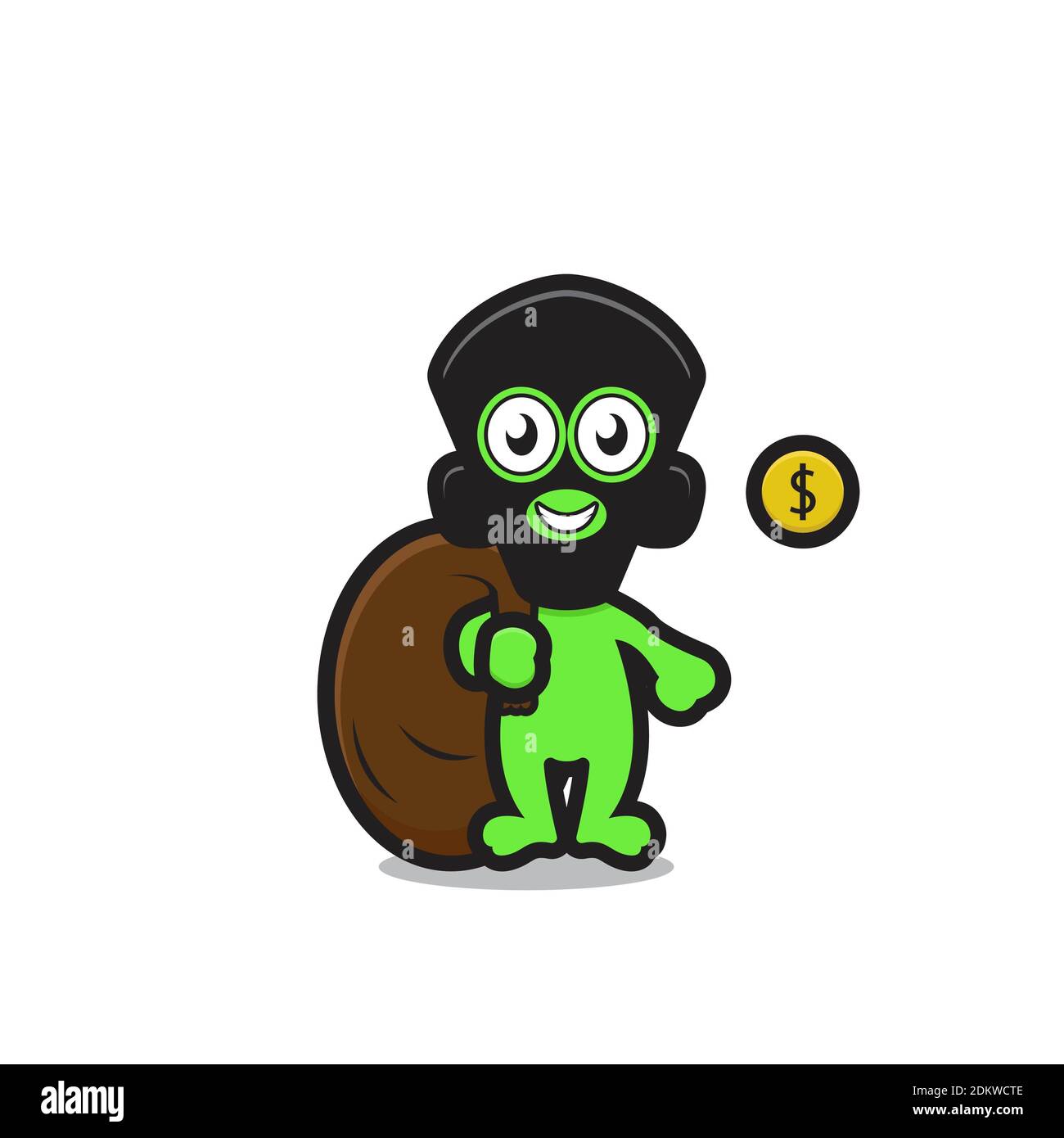 Cartoon illustration funny alien spaceship hi-res stock photography and ...