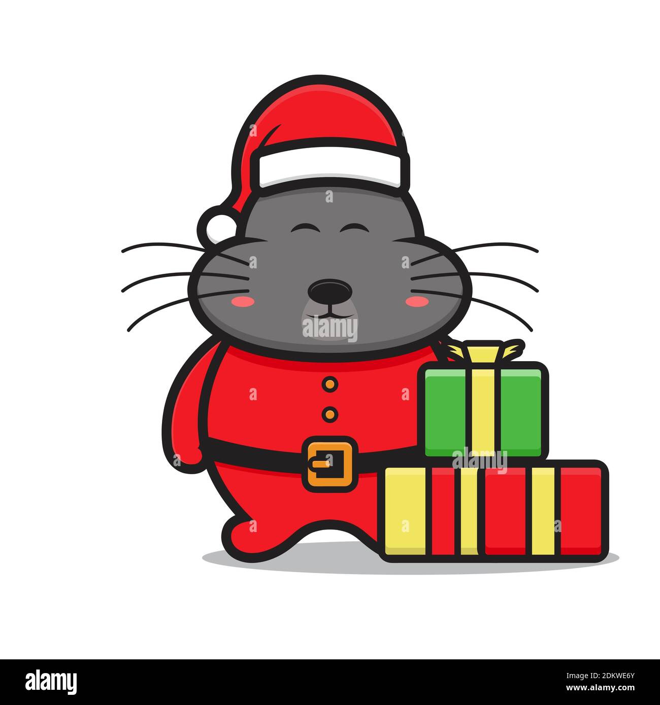Cartoon mouse wearing santa hat hi-res stock photography and images - Alamy