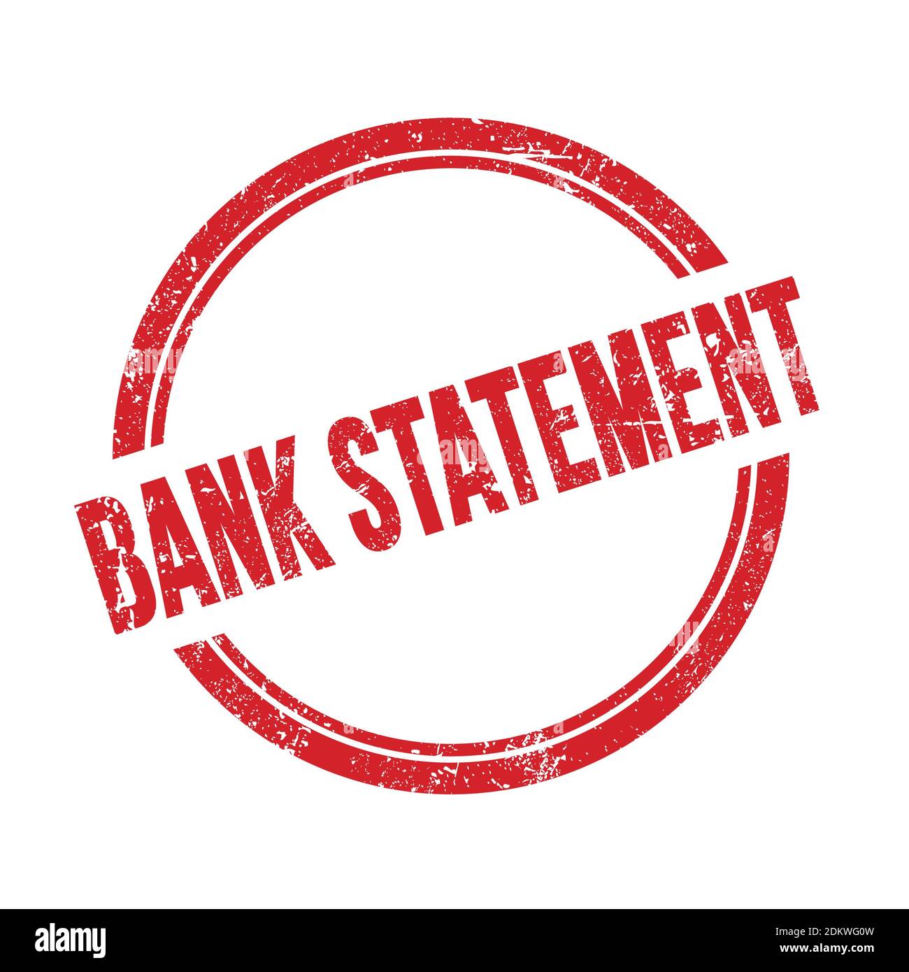 BANK STATEMENT text written on red grungy vintage round stamp Stock ...