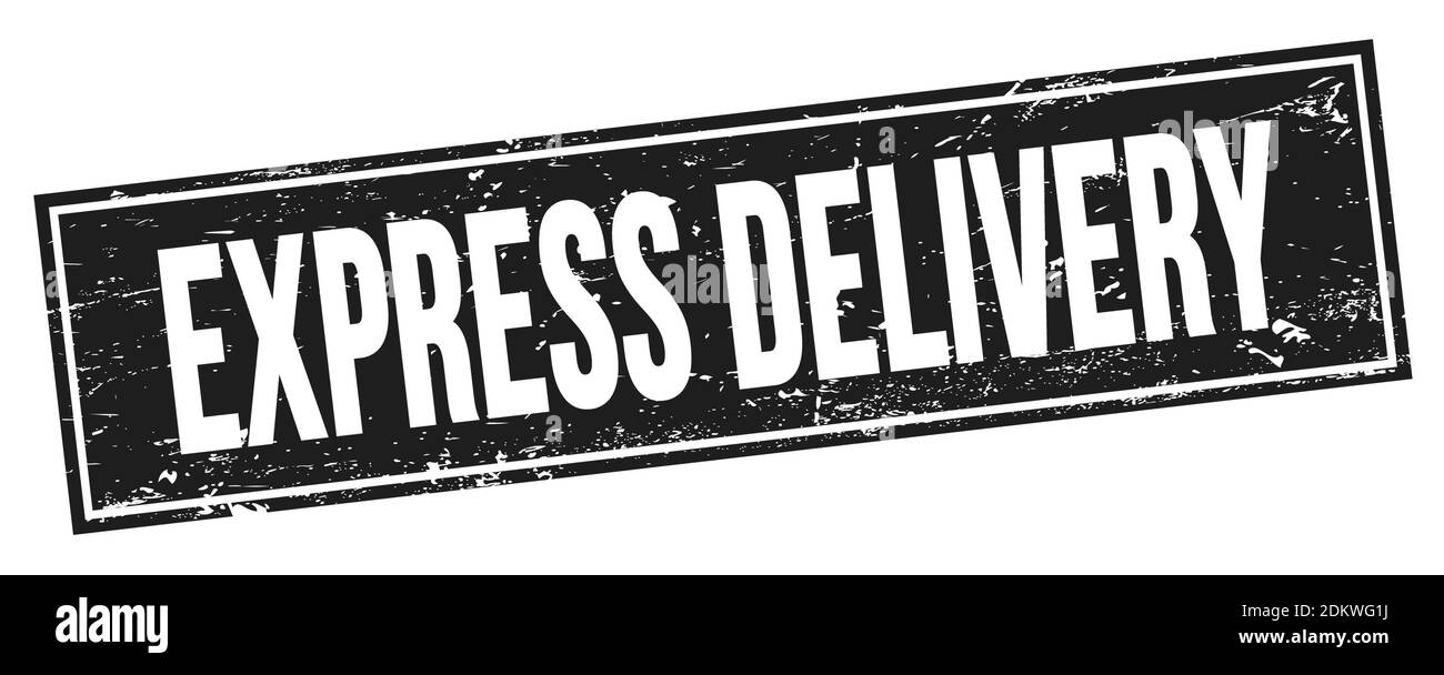 EXPRESS DELIVERY text on black grungy rectangle stamp sign Stock Photo ...