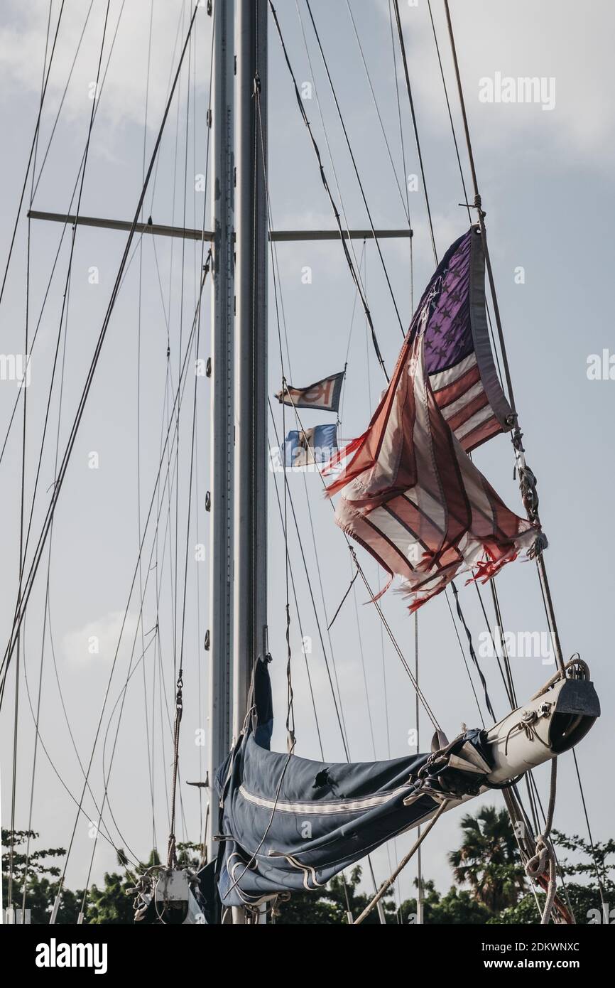 Caribbean waving national flag hi-res stock photography and images - Alamy