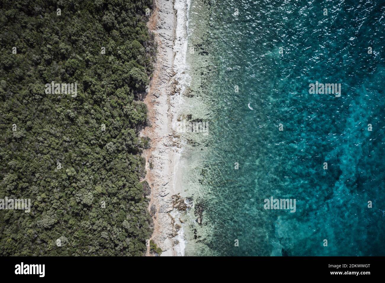 Creative minimal beach concept. Summer vacation layout with blue water ...