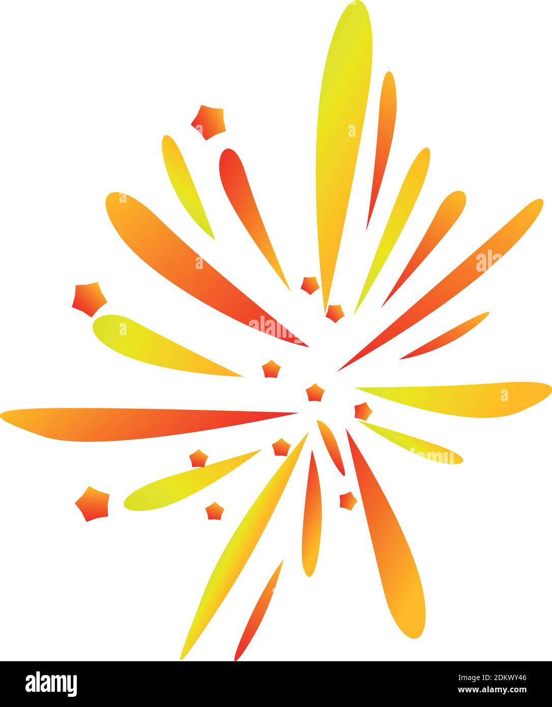 Orange Fireworks Clipart