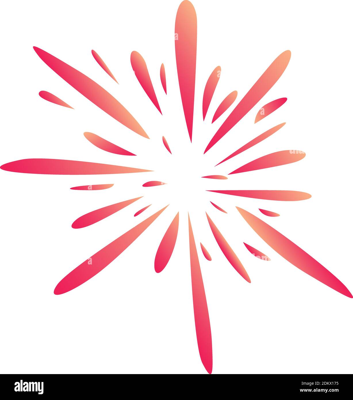 Red sky firework icon. Cartoon of red sky firework vector icon for web ...