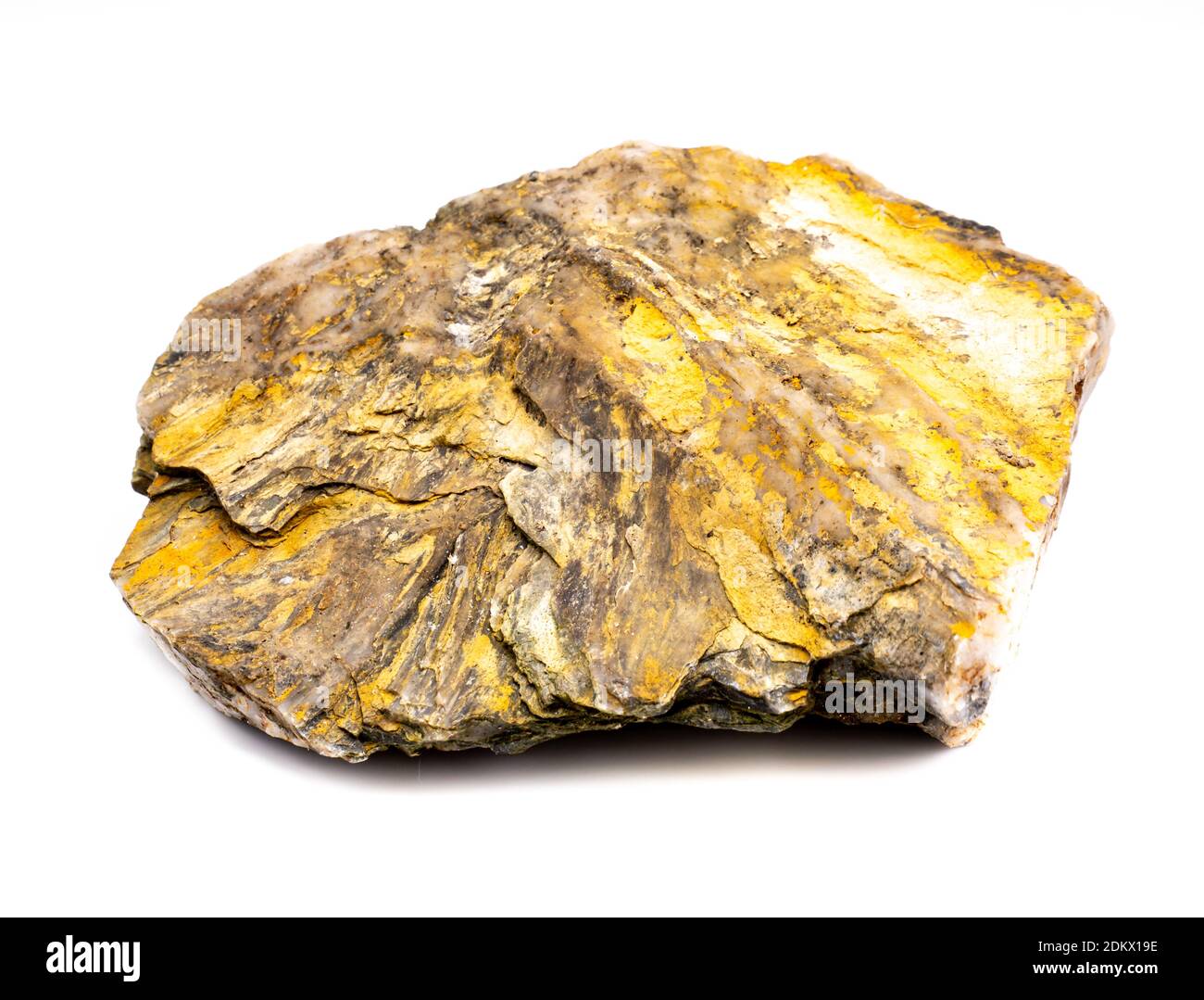yellow granite stone isolated on white background Stock Photo - Alamy