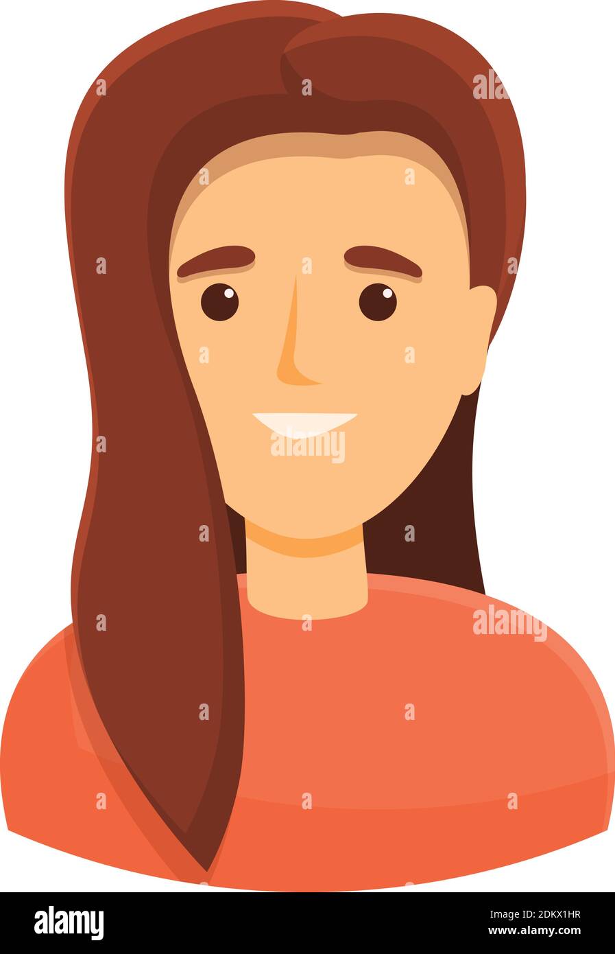 Young woman icon. Cartoon of young woman vector icon for web design ...