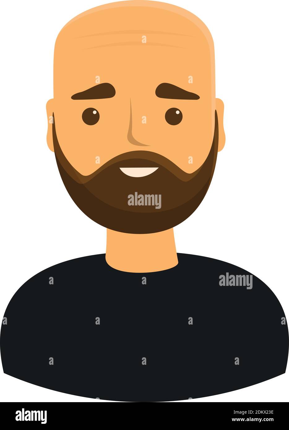 Bald Man Icon Cartoon Of Bald Man Vector Icon For Web Design Isolated