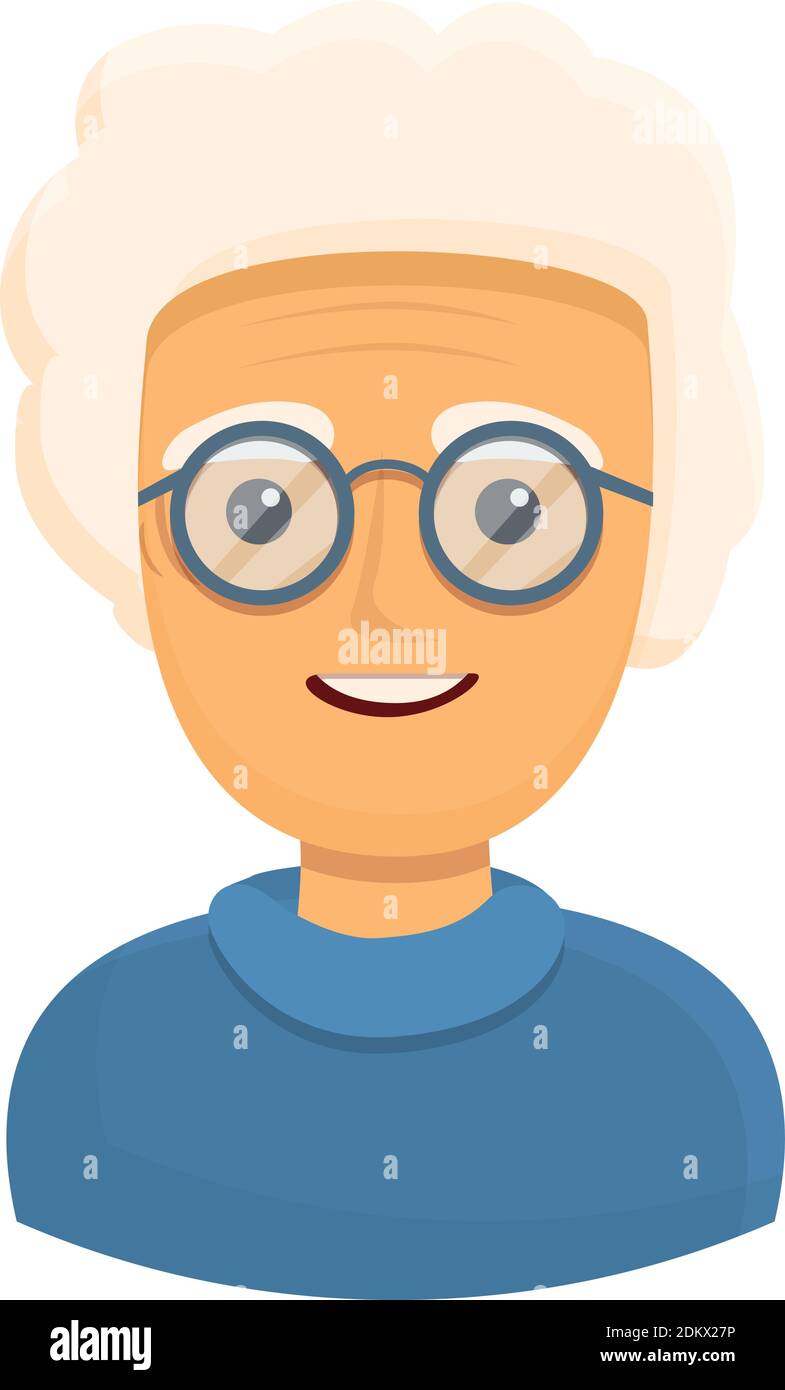 Smiling grandmother icon. Cartoon of smiling grandmother vector icon ...