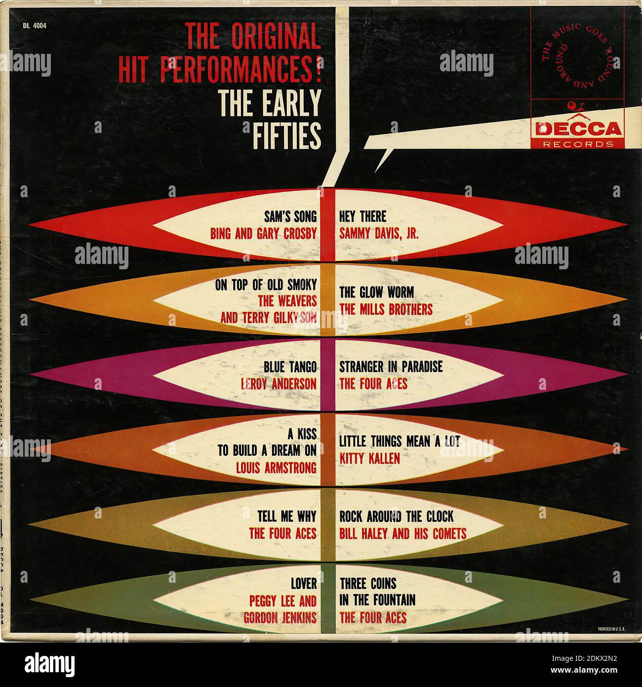 The Original Hit Performances! the Early Fifties - Vintage Record Cover ...