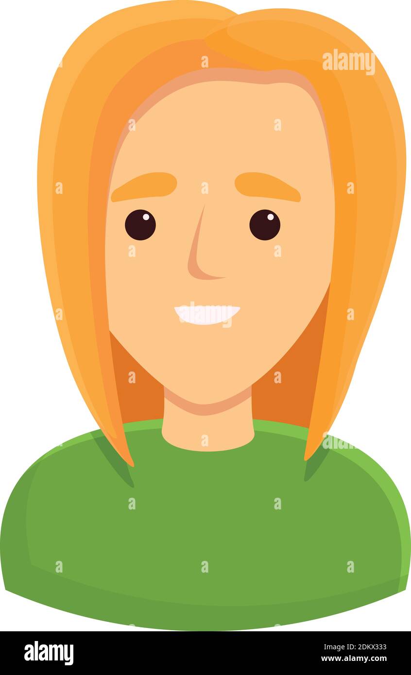 Young girl icon. Cartoon of young girl vector icon for web design ...