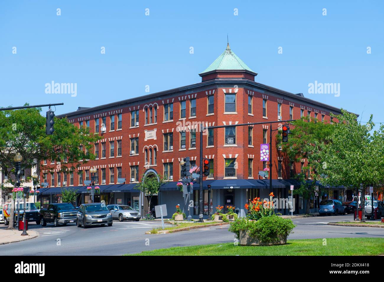 Historic commercial buildings at Essex Street and Central Street in ...