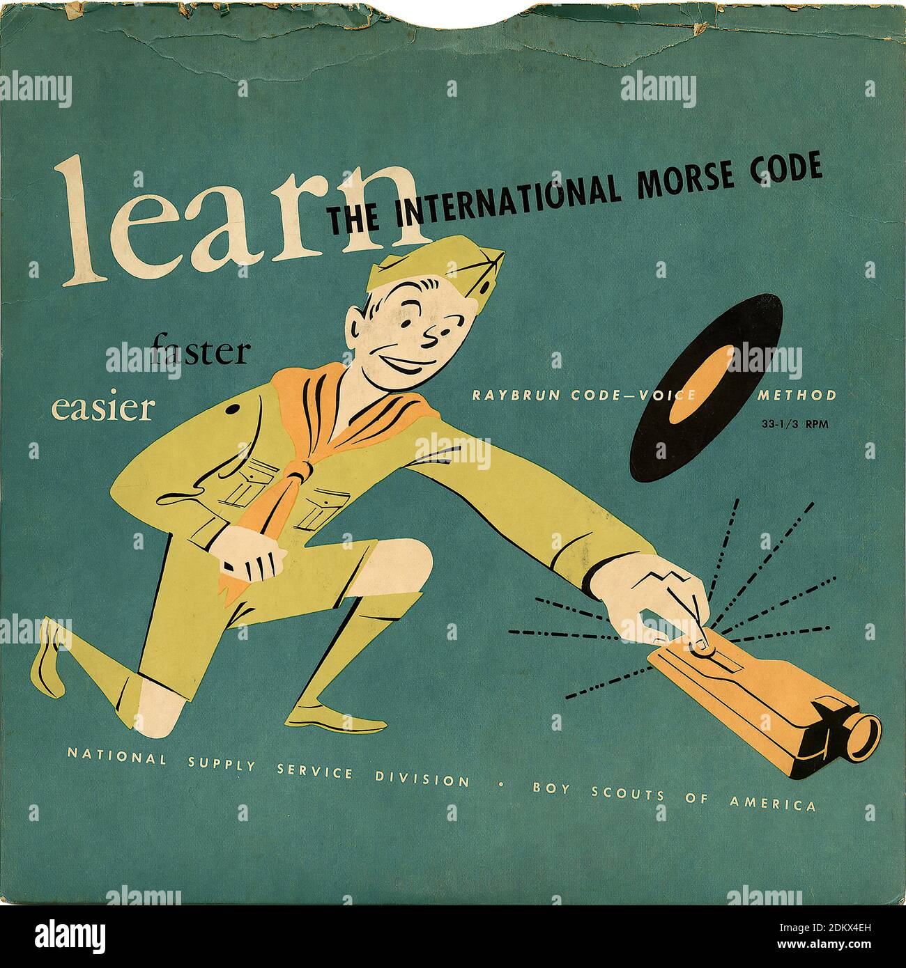 Learn the International Morse Code - Vintage Record Cover Stock Photo ...