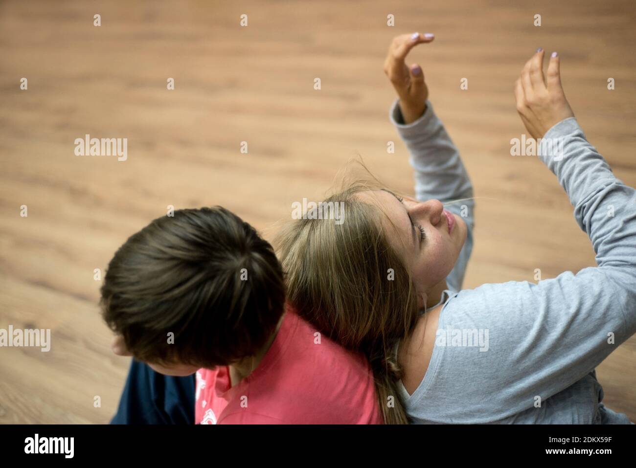 Women practice bodily practice in the gym Stock Photo - Alamy