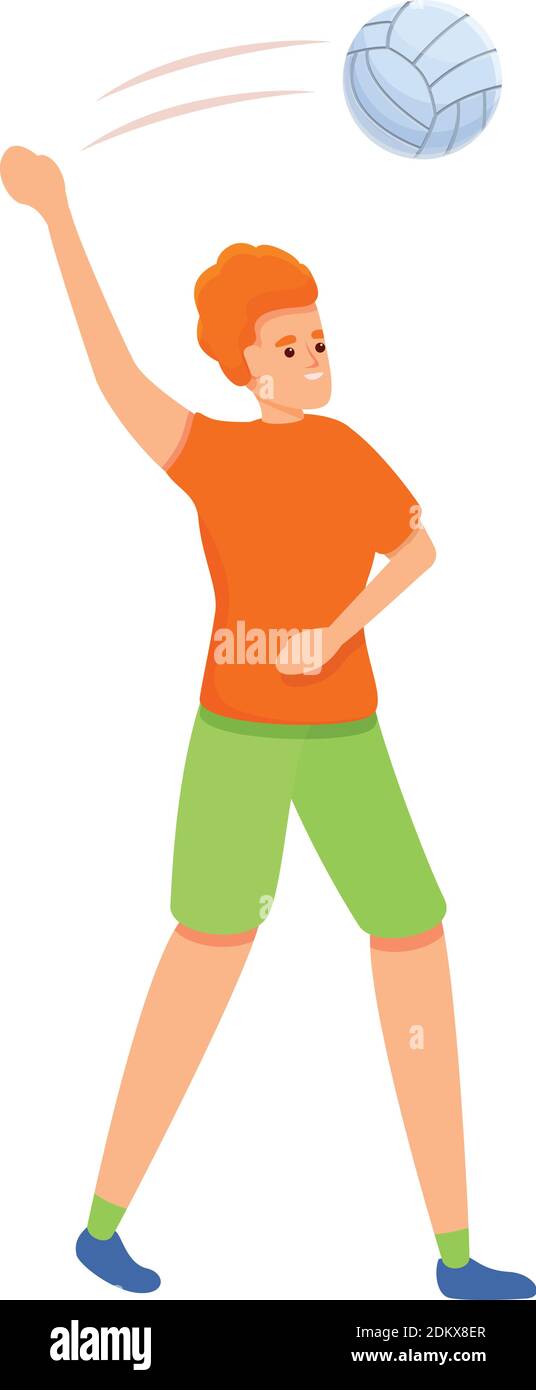 Flying volleyball icon. Cartoon of flying volleyball vector icon for ...