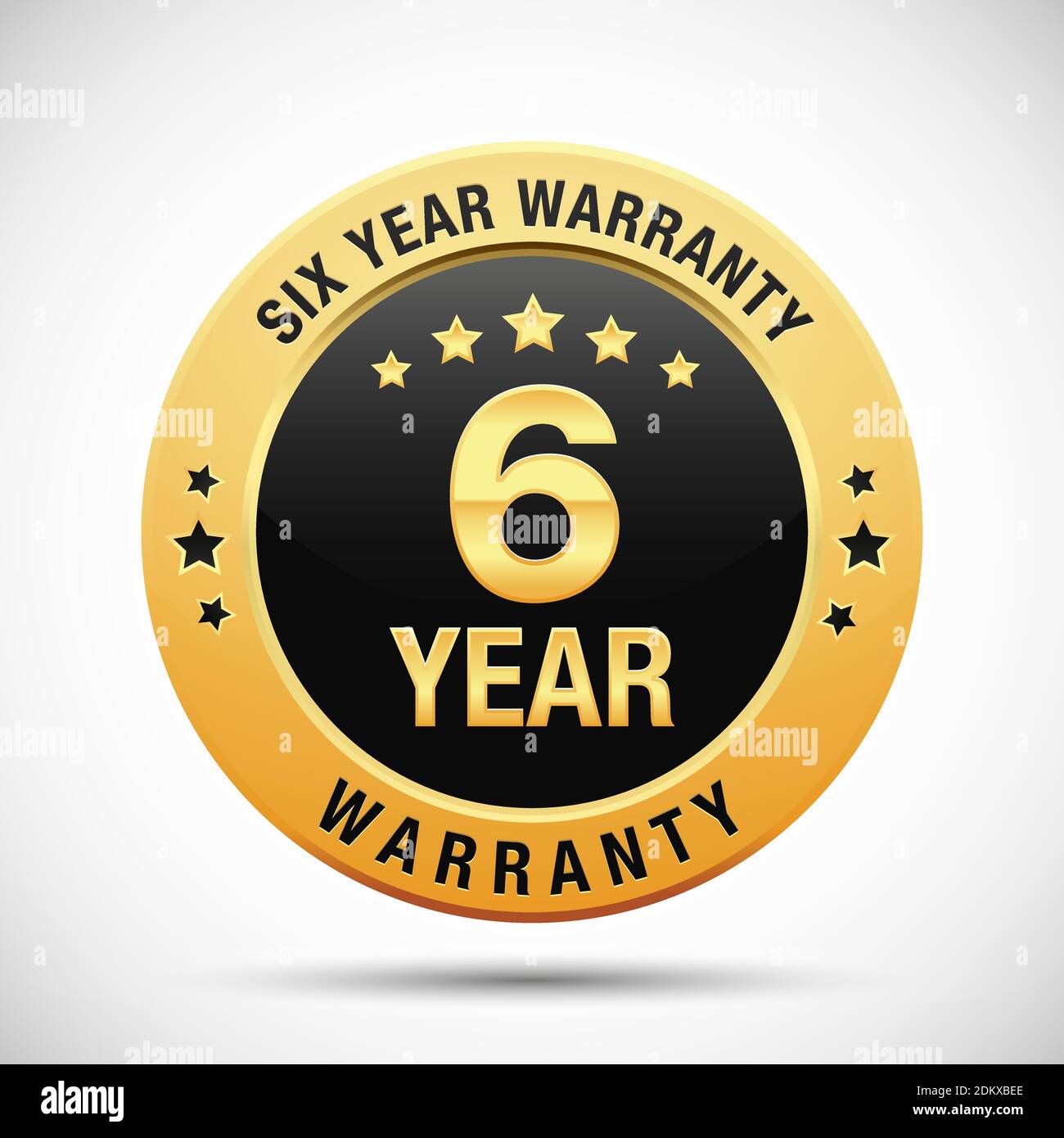 6 year warranty logo Stock Vector Images - Alamy