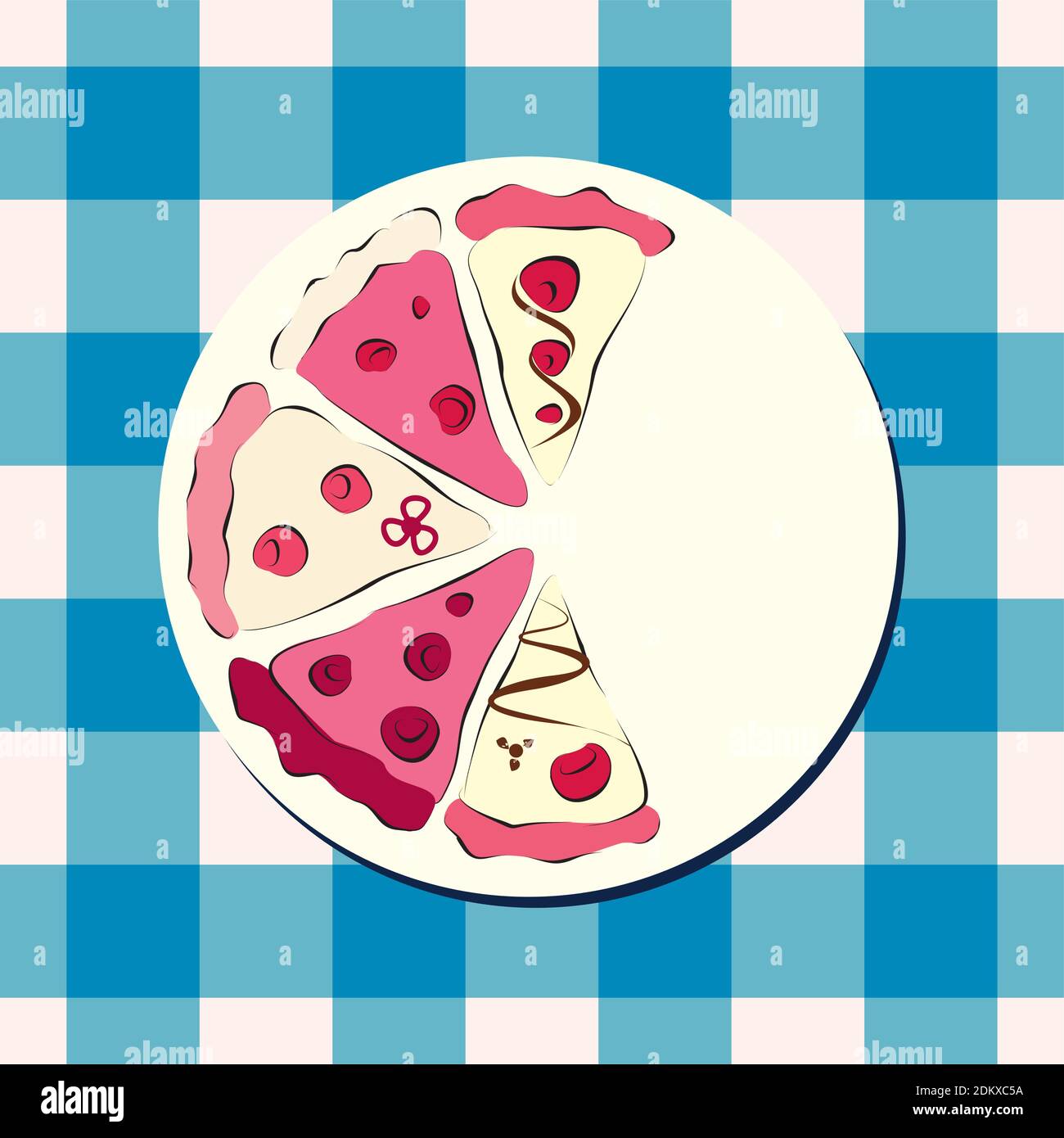 Food tasty sweet dessert Stock Vector Images - Alamy