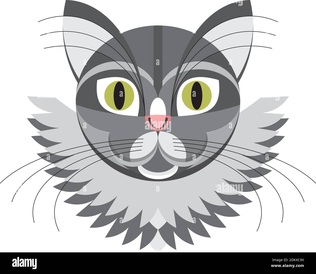 Gray kawaii cute fluffy Stock Vector Images - Alamy