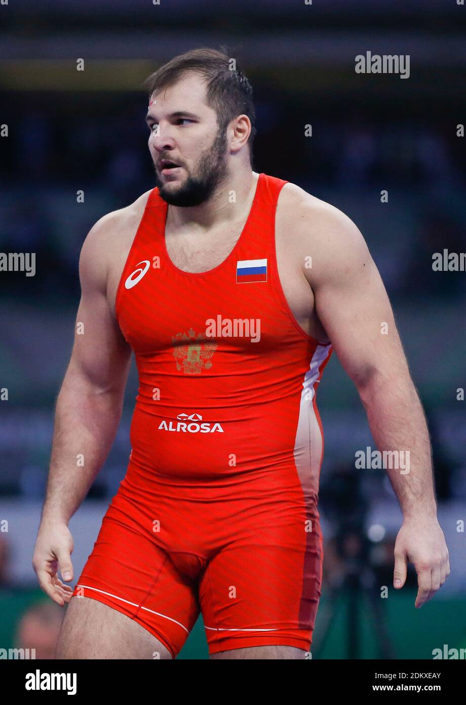 Belgrade, Bulgaria. 13th December, 2020. Sergey SEMENOV (RUS) reacts during the greco roman ...