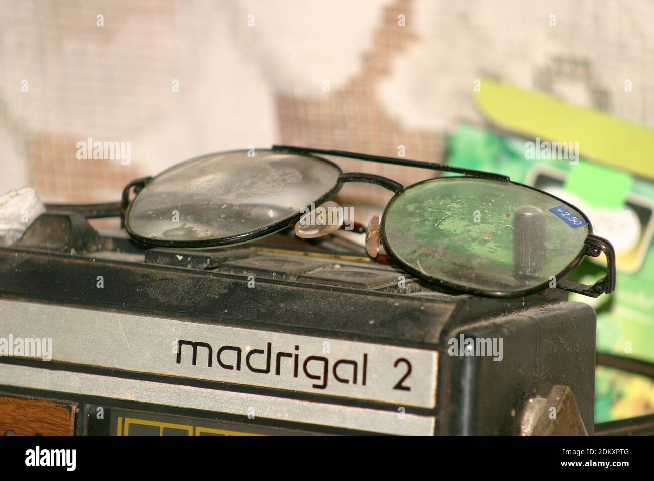 Dusty objects in the house of an elderly person in Romania Stock Photo ...