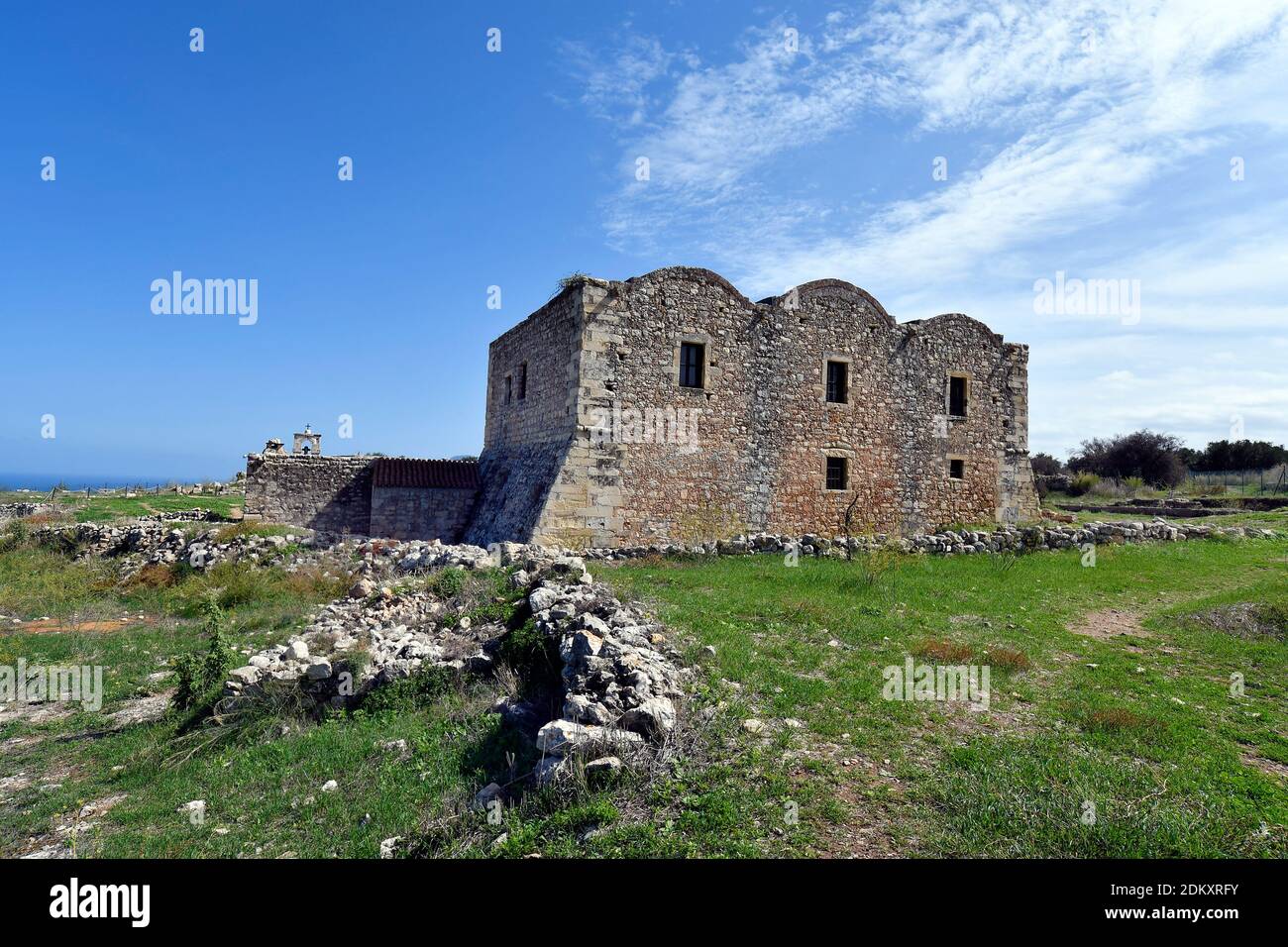 Greece, medieval monastery St. John the Theologian in ancient ...
