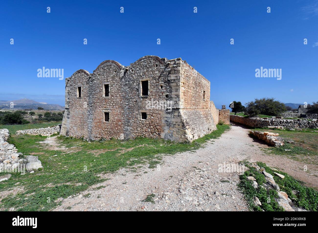 Greece, medieval monastery St. John the Theologian in ancient ...