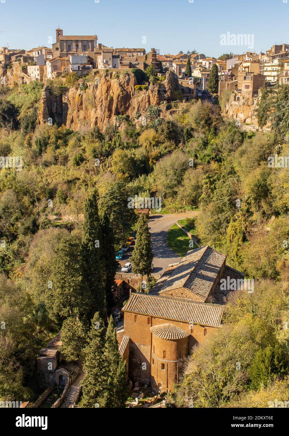 located on a scary cliff and famous for its wonderful basilica, Castel Sant'Elia is among the ...