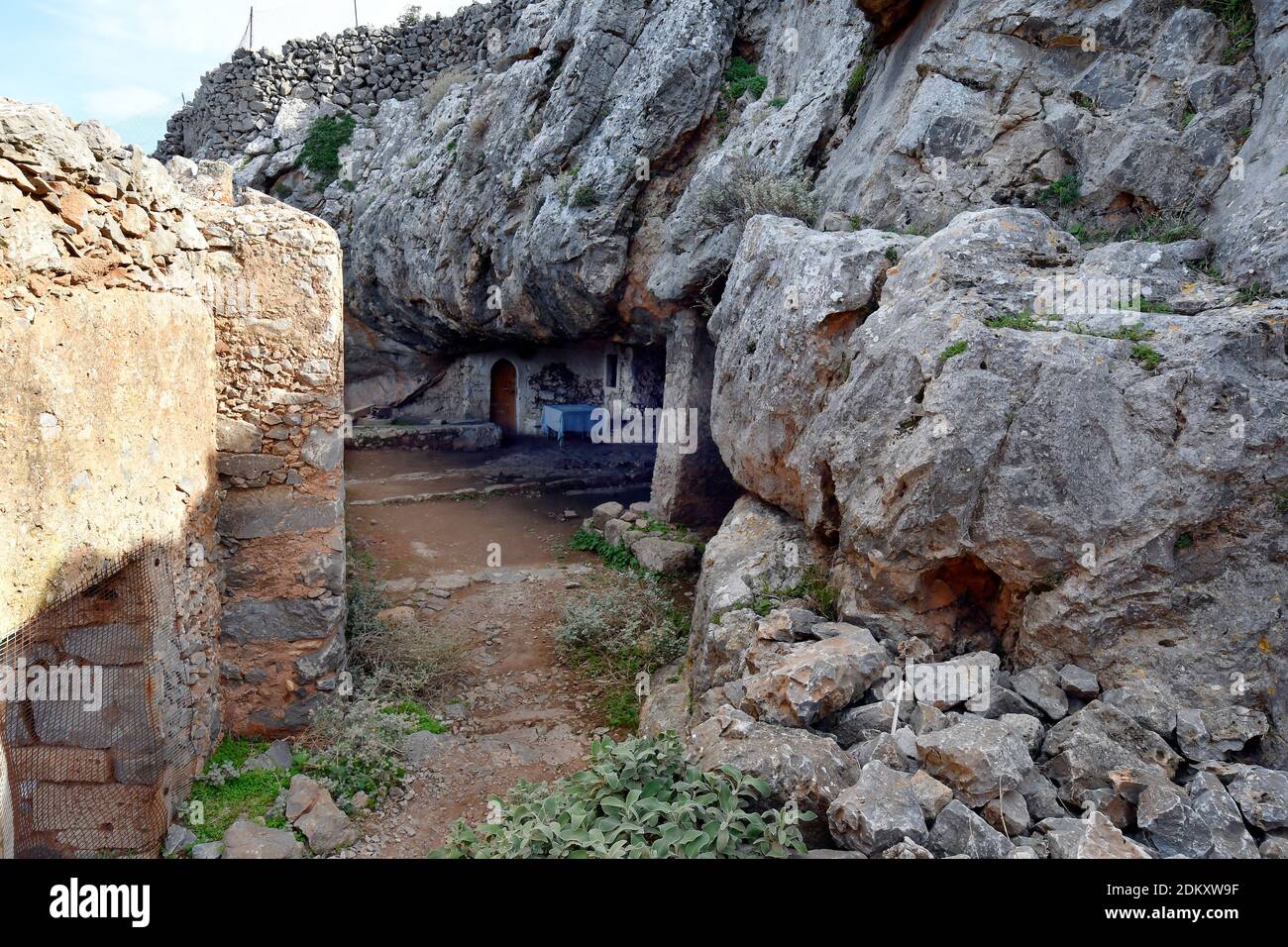 Greece, Crete Island, Arkoudiotississa cave aka Arkoudospilios cave ...