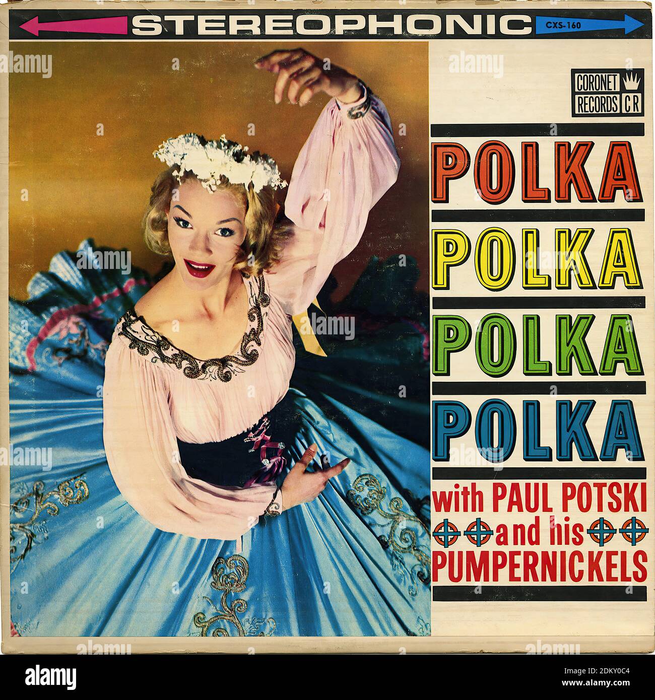 Polka Polka Polka Polka - Vintage Record Cover Stock Photo - Alamy