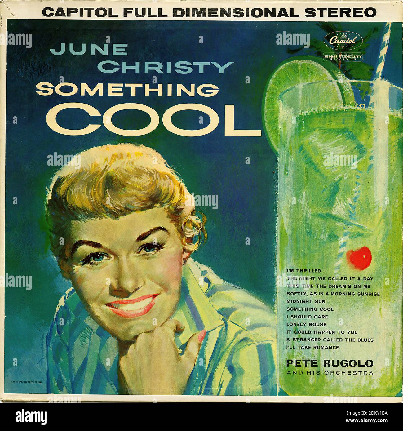 Something Cool - Vintage Record Cover Stock Photo - Alamy