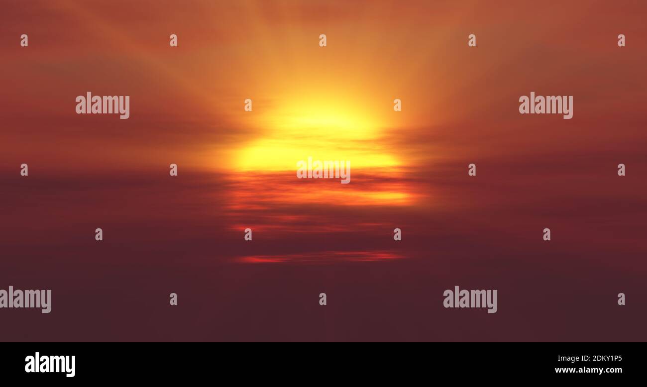 big large sun sunrise sunset, 3d render illustration Stock Photo - Alamy